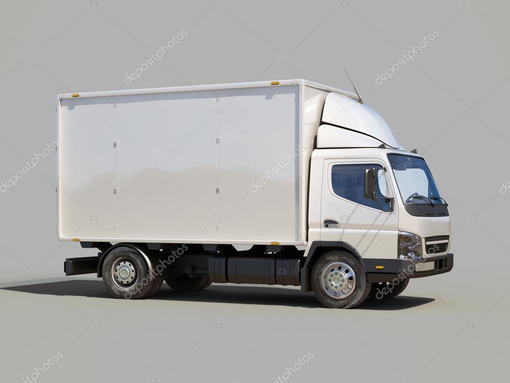 White commercial delivery truck Stock Photo by ©Supertrooper 32449361