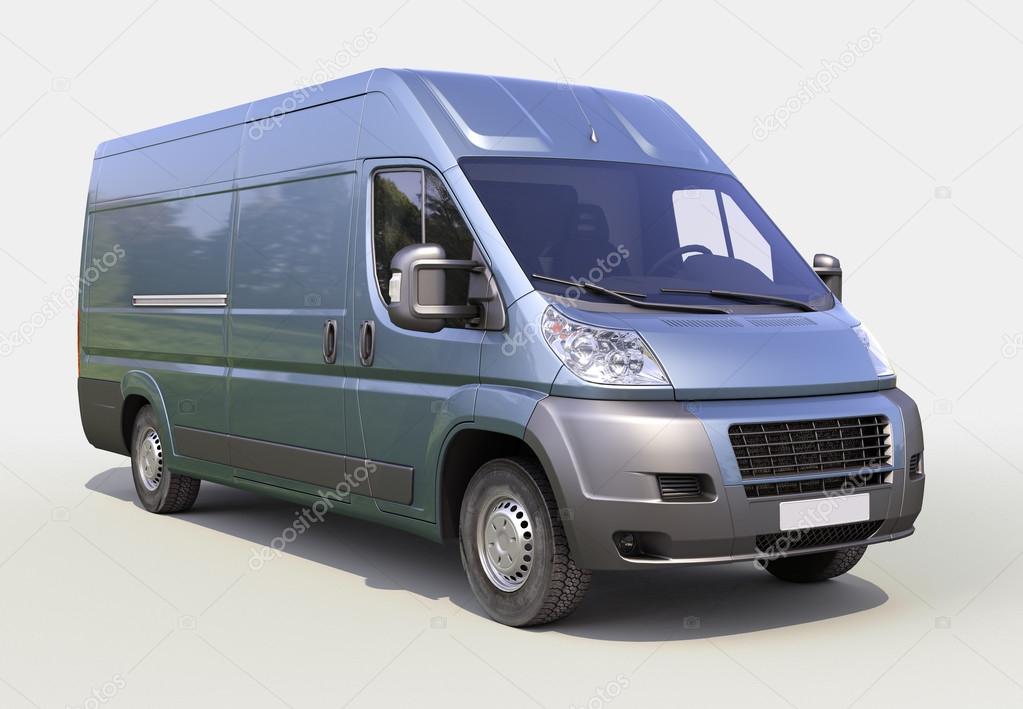 Blue commercial delivery van Stock Photo by ©Supertrooper 36889025