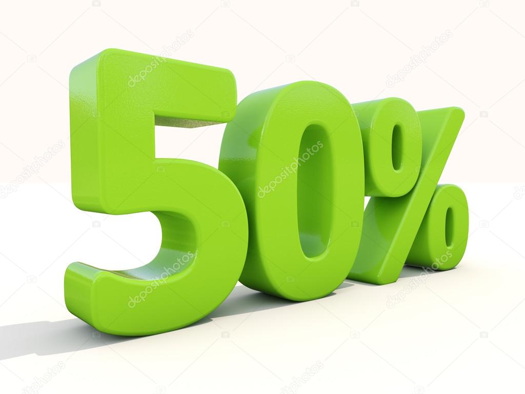 50 icono de tasa porcentual en un fondo blanco: fotografía de stock ...