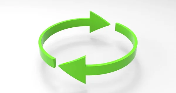 Green Eco Recycle Arrows, Recycled Icon and Rotation Cycle Symbol with ...