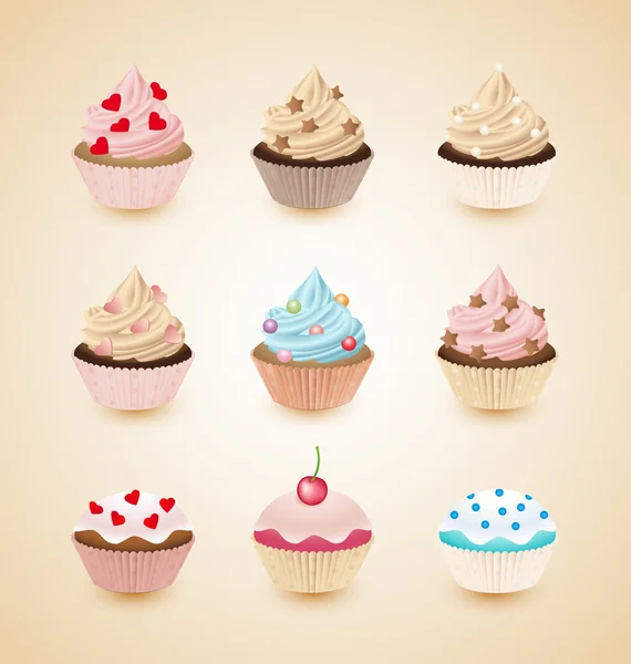 Vector Birthday Cupcakes Stock Vector Image by ©Mictoon #22192755