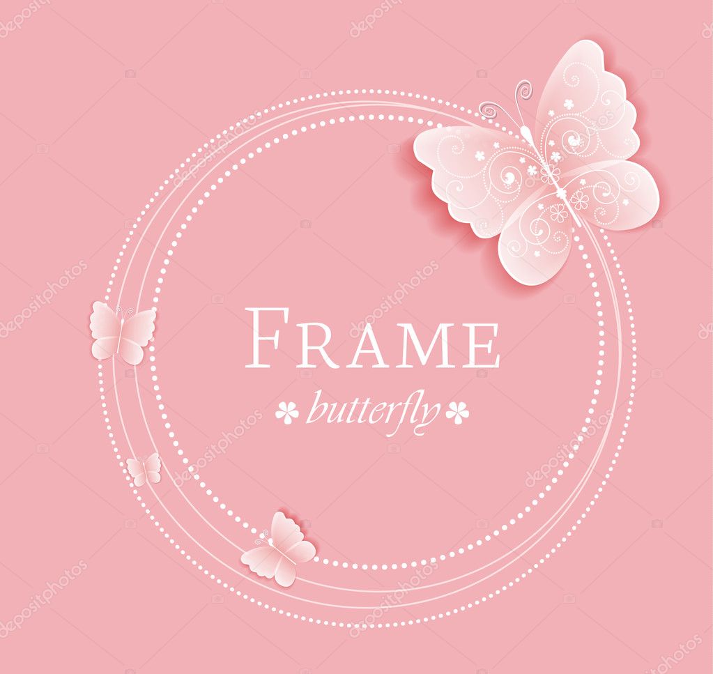Pink Butterfly Frame
