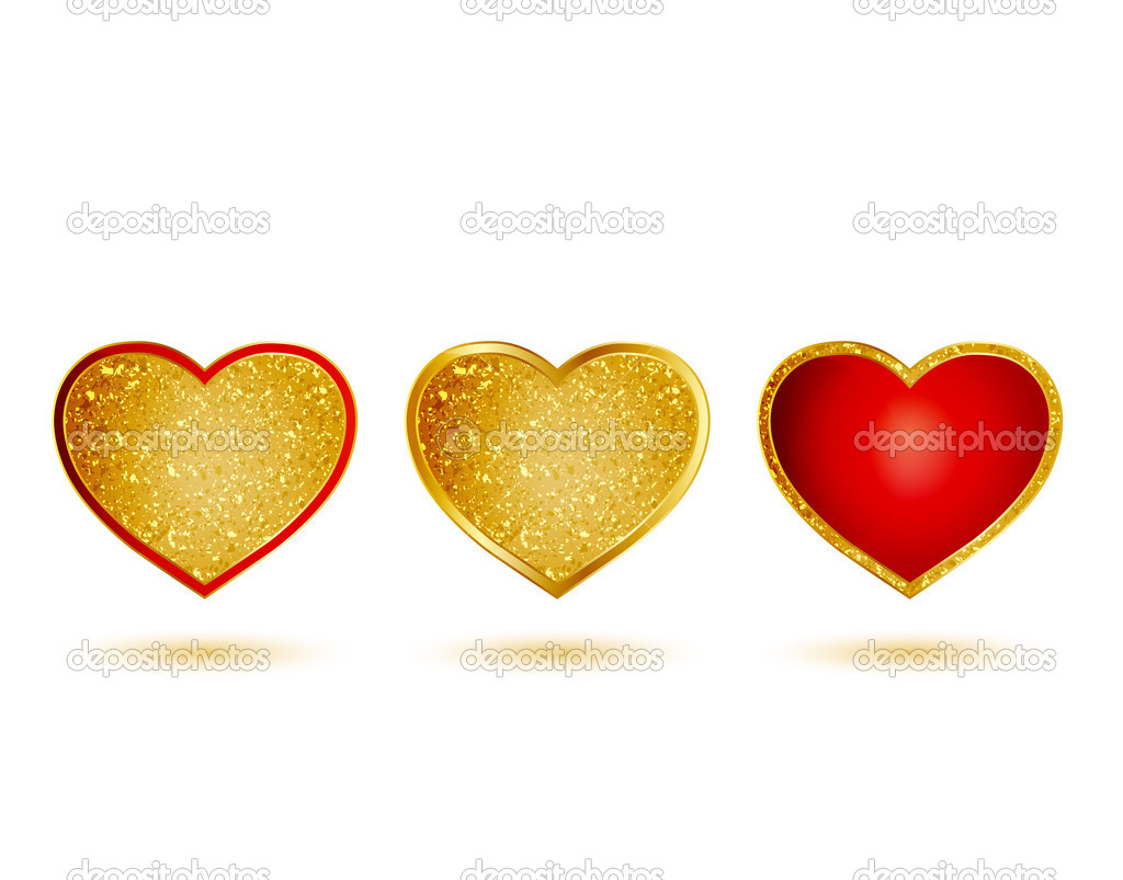 Corazones de Oro Vector de stock #48873057 de ©odina222