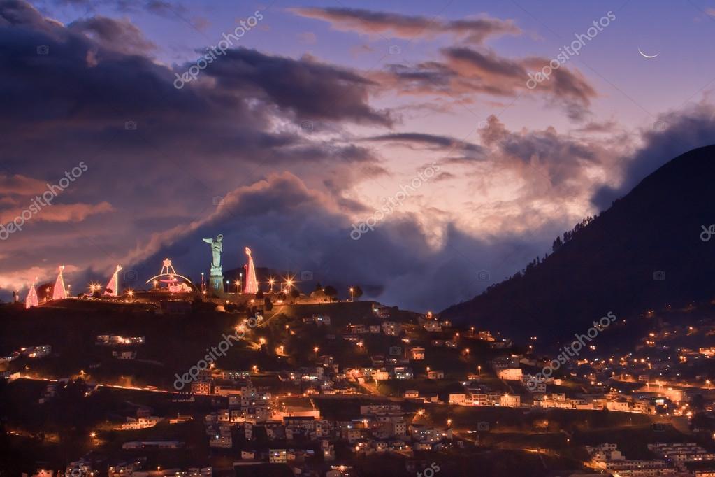 Quito por la noche, Ecuador .: fotografía de stock © pxhidalgo ...