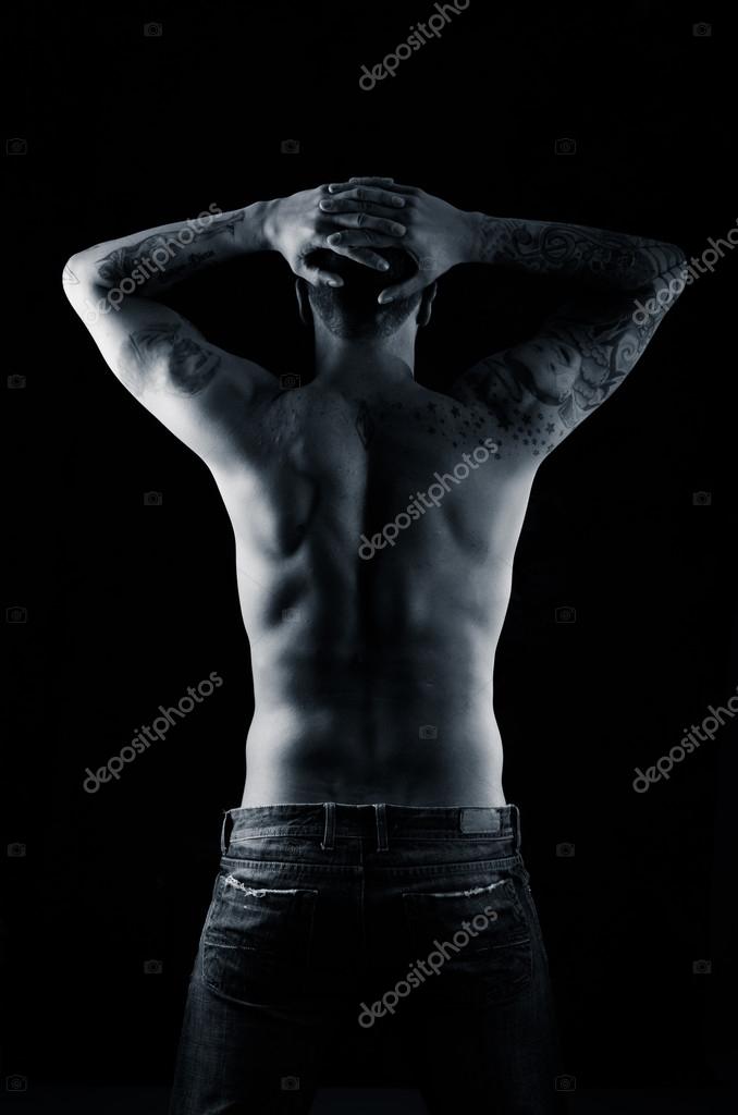 Beautiful and muscular black man's back Stock Photo by ©pxhidalgo 25118205