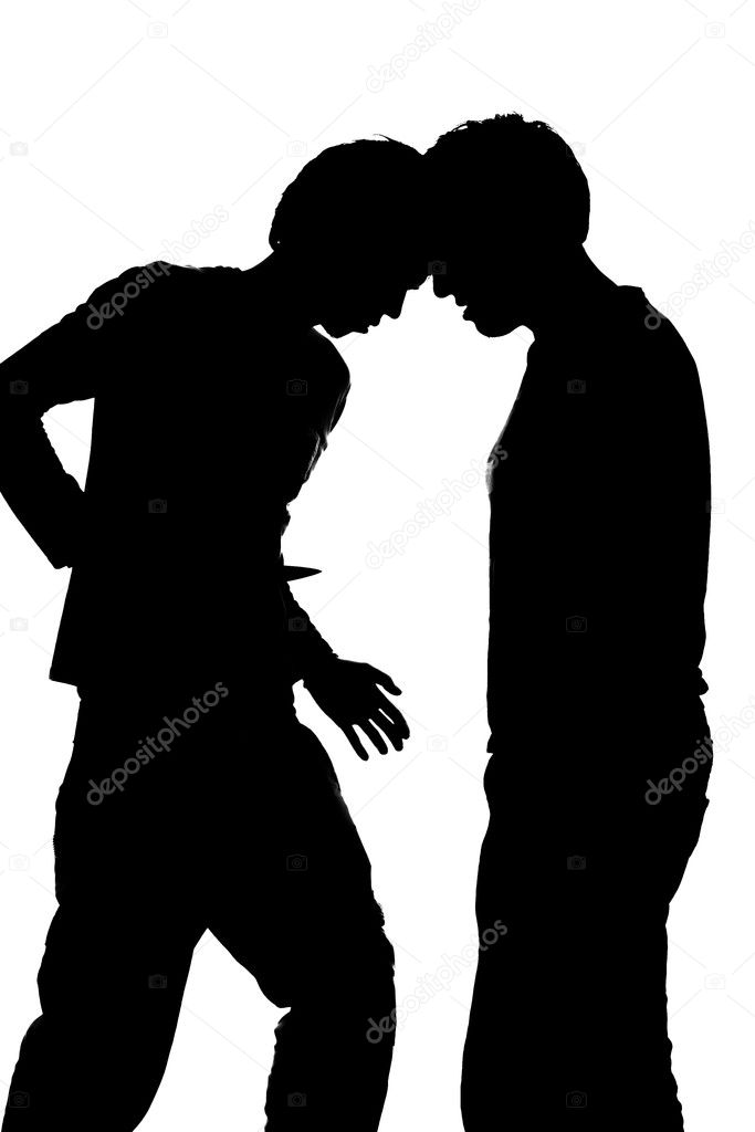 Silhouette of an attack with a knife — Stock Photo © pxhidalgo #29406041