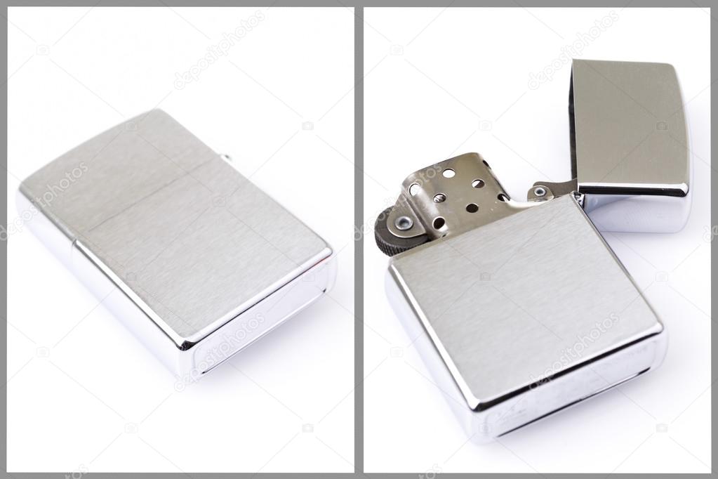 Silver metal zippo lighter set Stock Photo by ©pxhidalgo 33918575