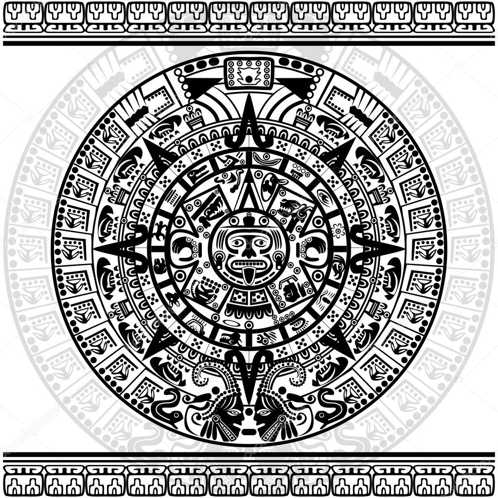 Mayan calendar Stock Vector Image by ©sateda #28139379
