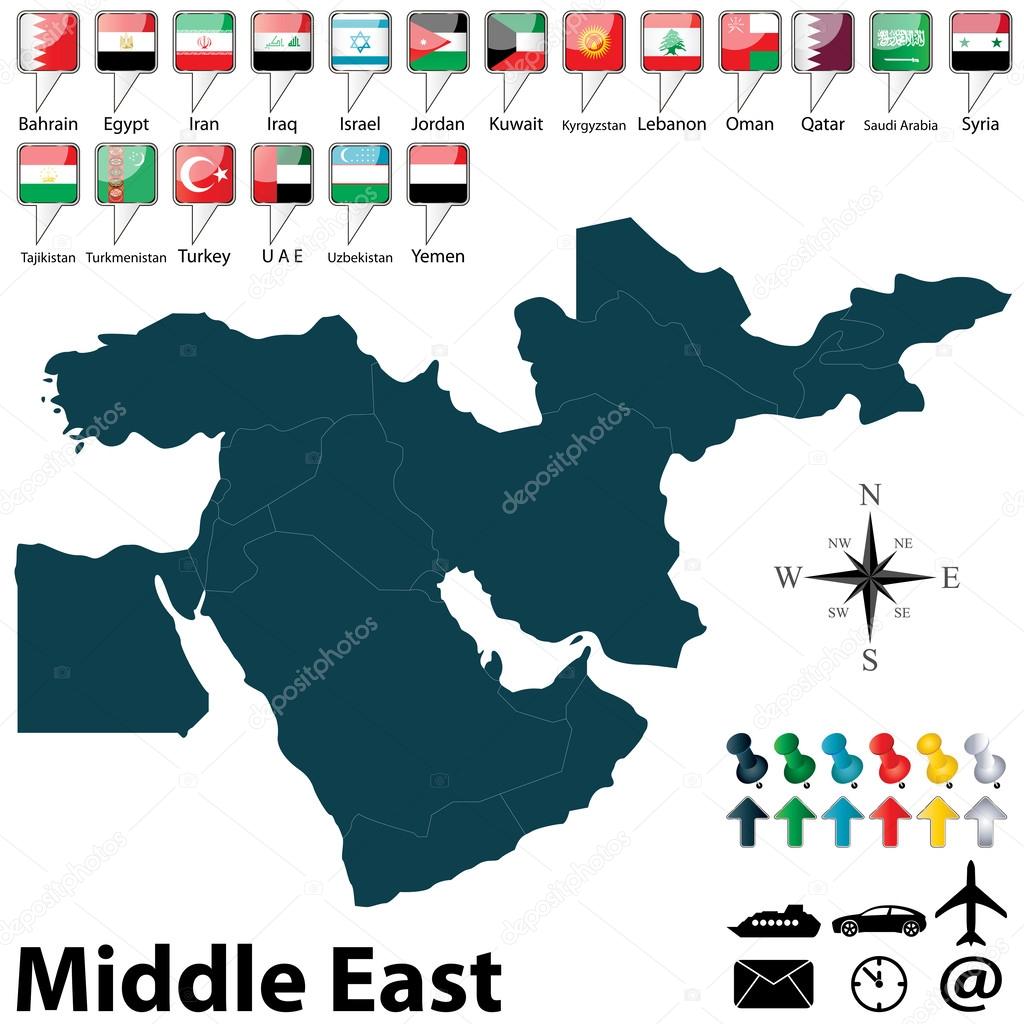 Middle East Map Vector