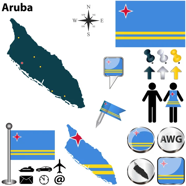 Map aruba Vector Art Stock Images | Depositphotos