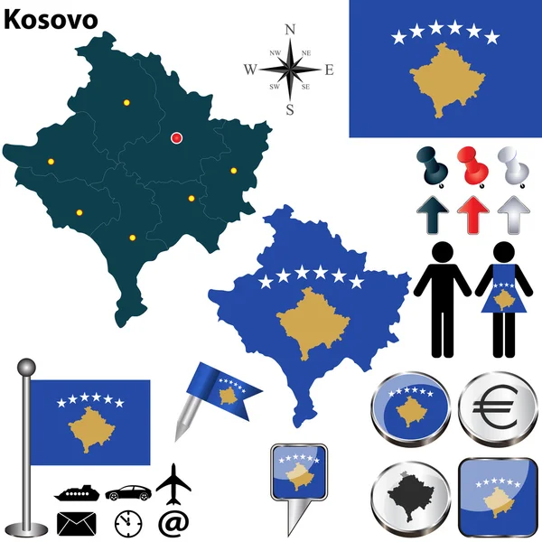 Kosova haritası Vector Art Stock Images | Depositphotos