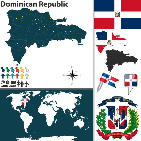 Fotos de Mapa da bandeira da república dominicana, Imagens de Mapa da ...