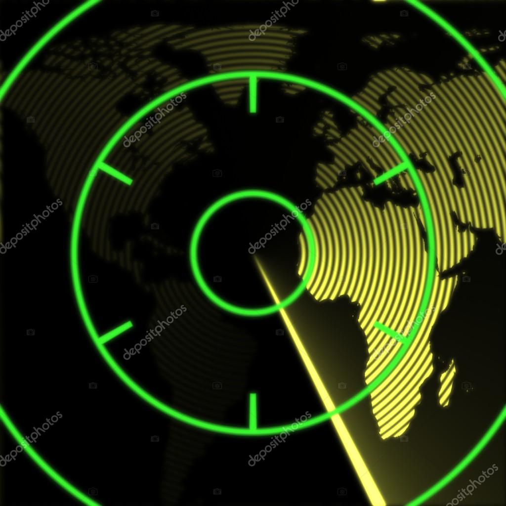 Map of Europe and Africa on the radar — Stock Photo © LLEPOD #15686839