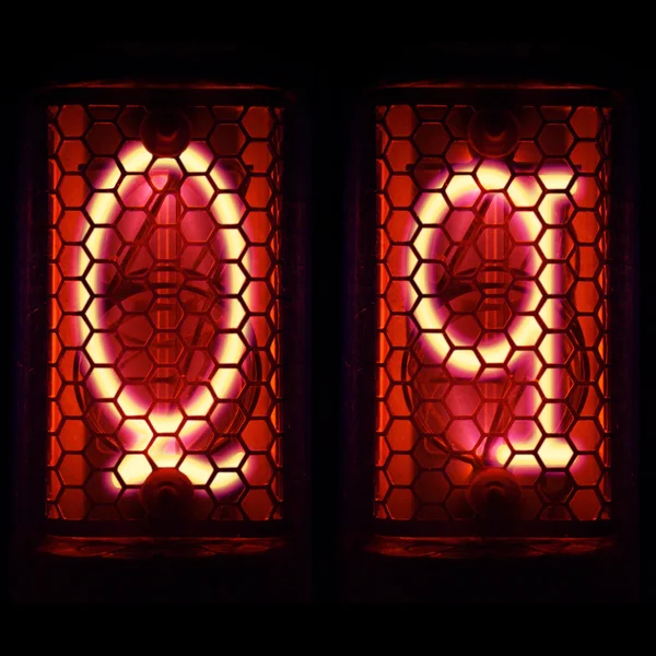 Nixie tube indicator set of letters the whole alphabet. The letter "W ...