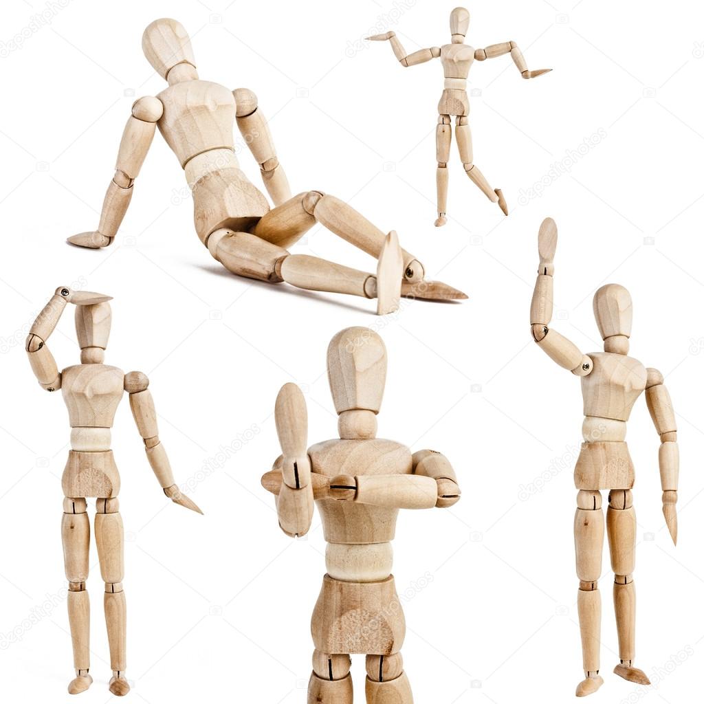 Wooden figure,isolated on white — Stock Photo © Moguchev #14339371