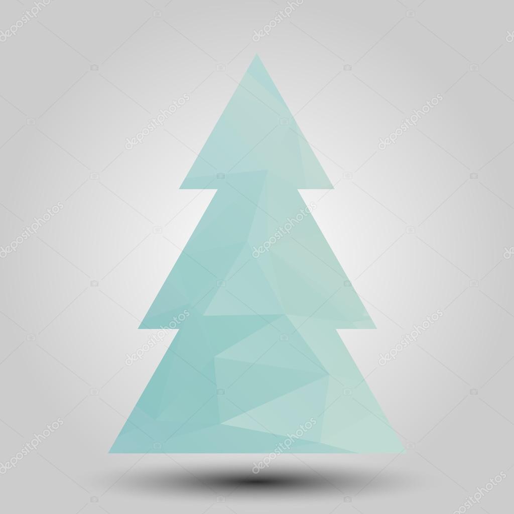 Vector christmas tree triangle lights background card design template ...