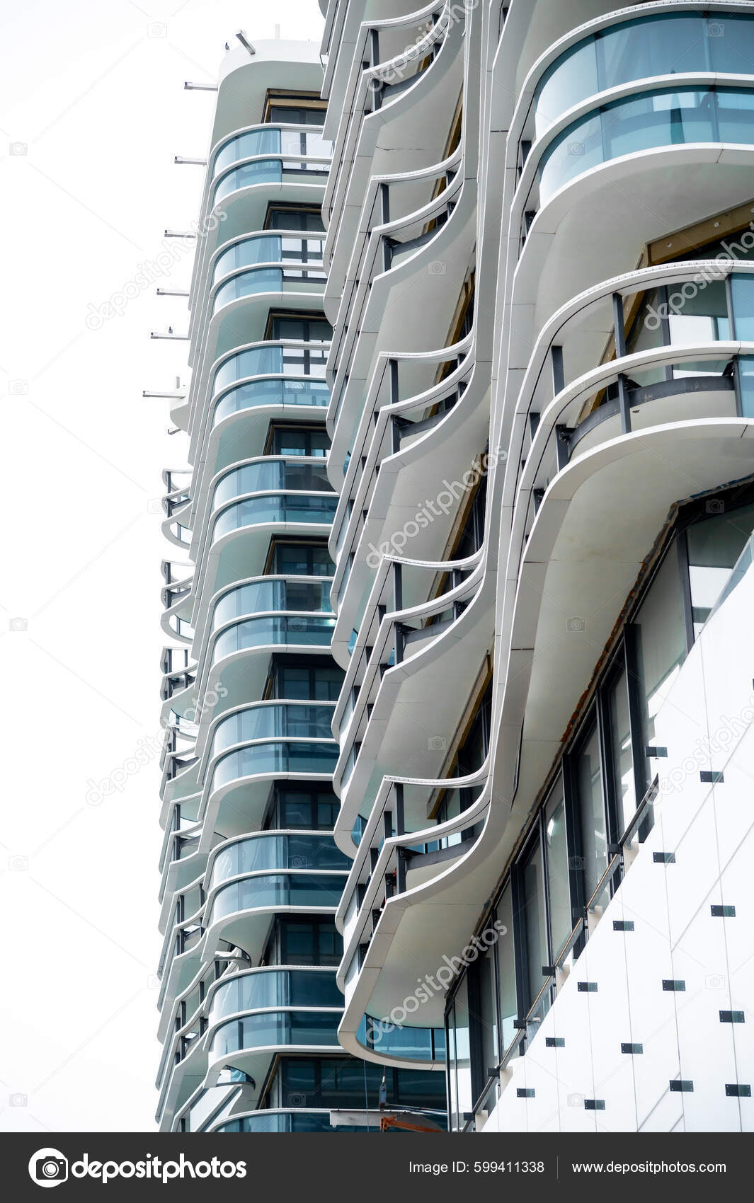 Unusual Building Lots Windows Interesting Architecture — Stock Photo ...
