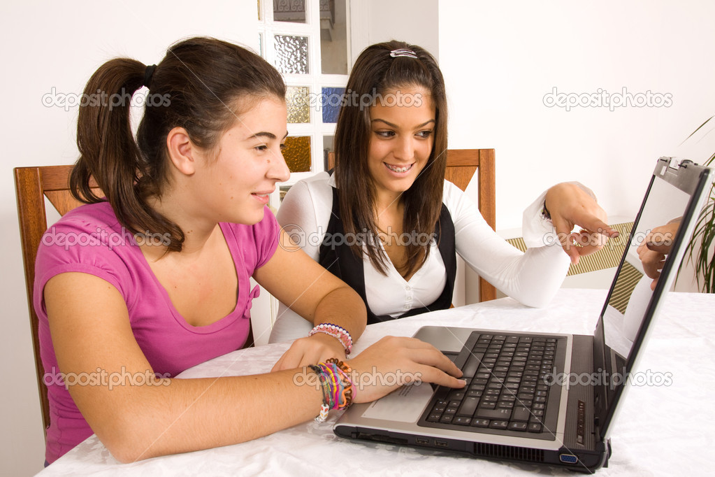 Students and computer — Stock Photo © temis1964 #44129539