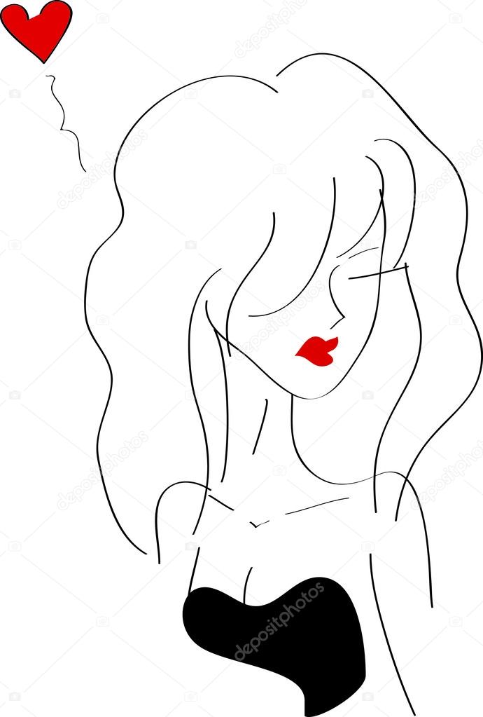 Beautiful Girl In Love Stock Illustration By ©kristala 36818655
