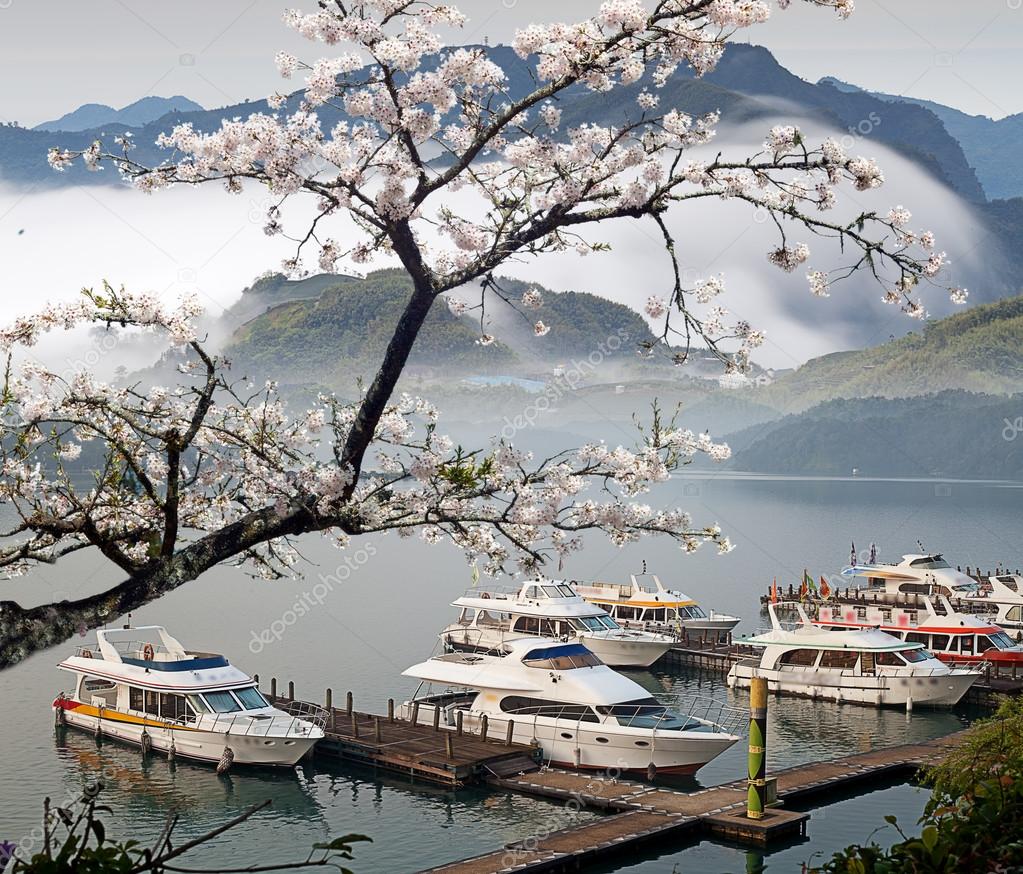 Landscape with boat Stock Photo by ©nicholashan 19133401
