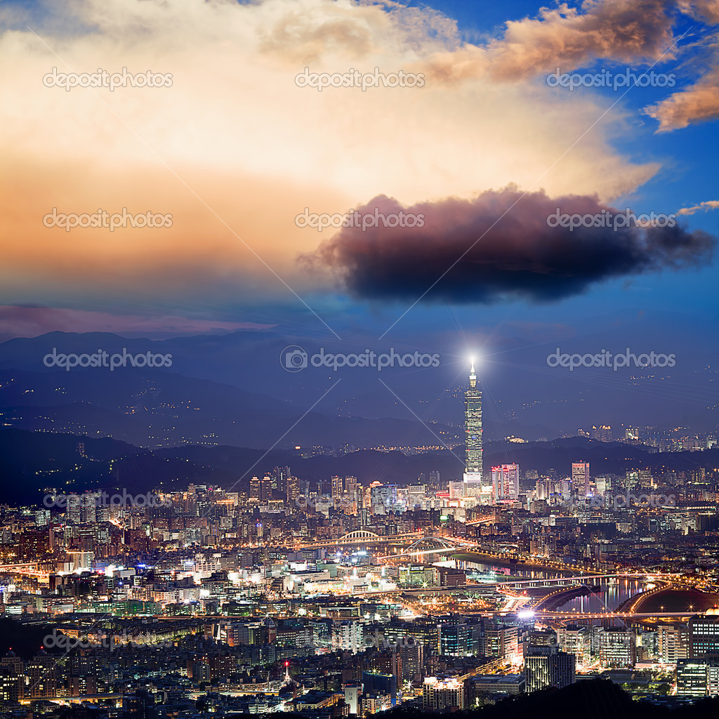 Taipei city skyline Stock Photo by ©nicholashan 24945175