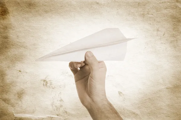 Paper airplane hand Stock Photos, Royalty Free Paper airplane hand ...