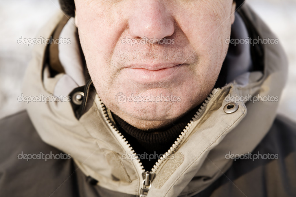 Winter man face — Stock Photo © Kuzmafoto #15817729