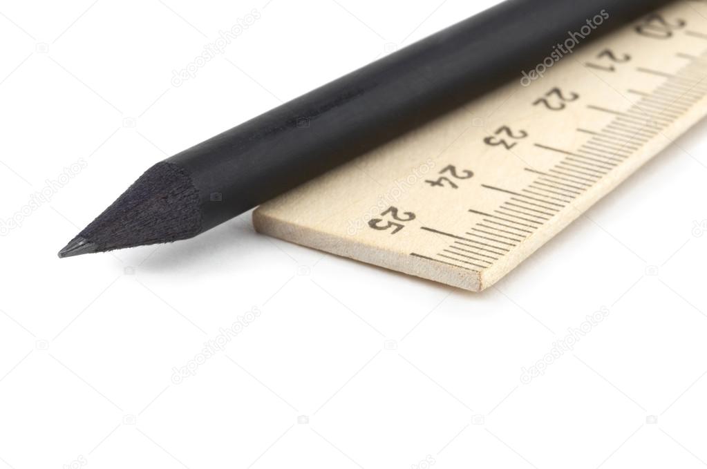 Pencil and ruler Stock Photo by ©Kuzmafoto 15819341