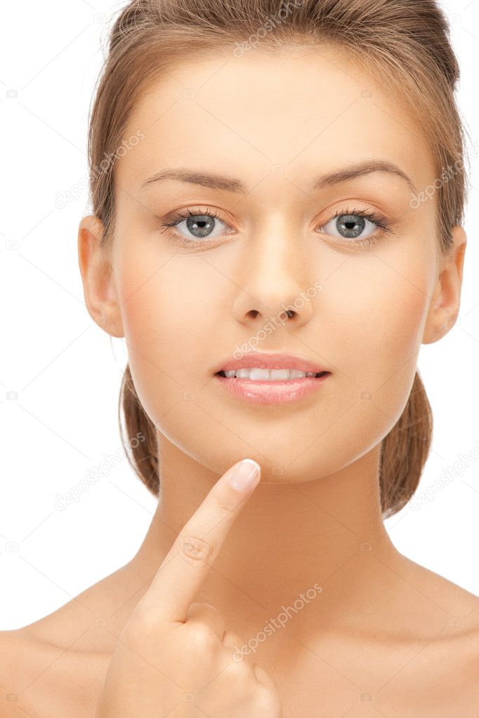 Woman touching her chin ⬇ Stock Photo, Image by © Syda_Productions ... Woman touching her chin ⬇ Stock Photo, Image by © Syda_Productions ...