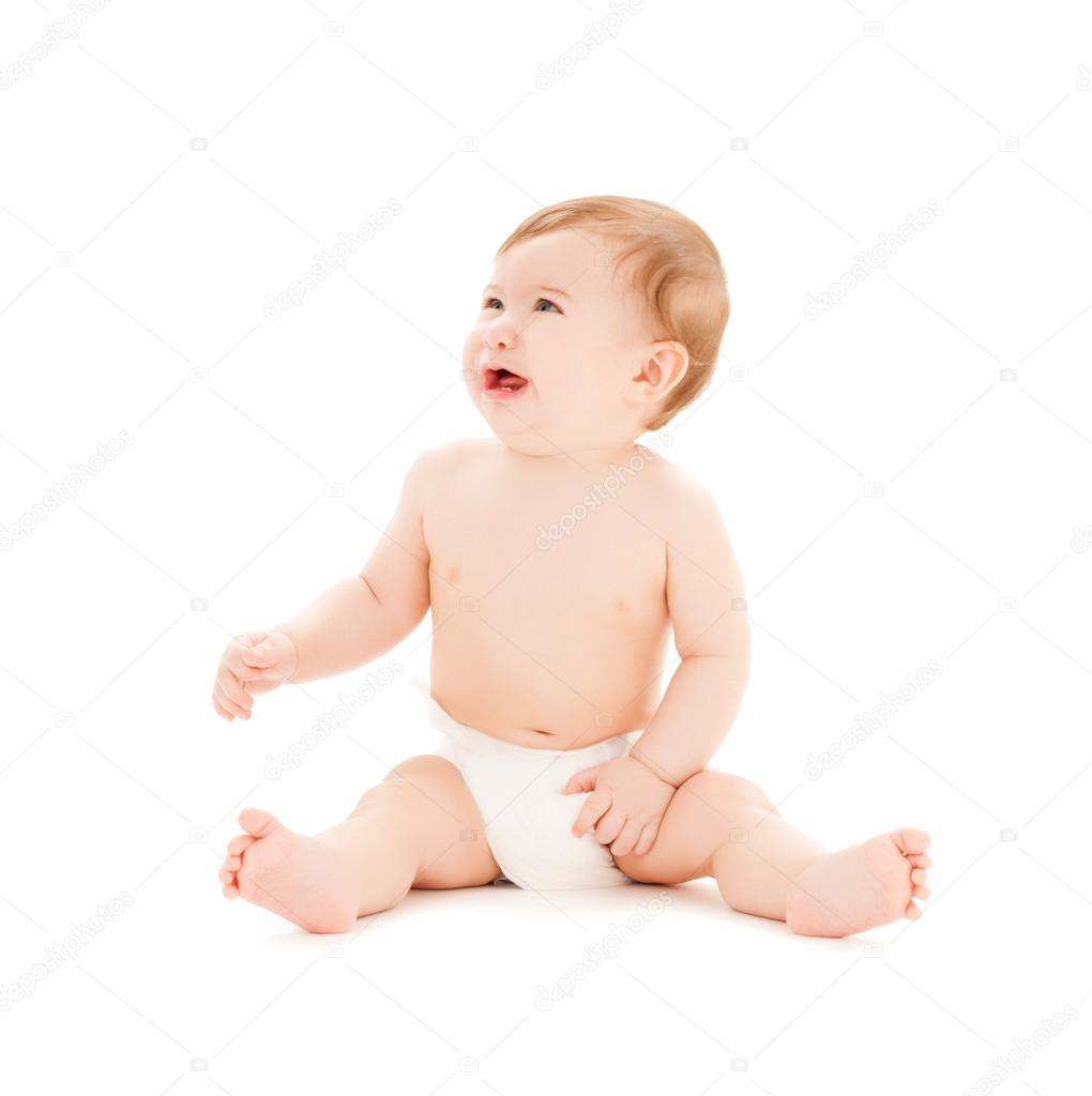 Crying baby with erupting teeth — Stock Photo © Syda_Productions #28015989