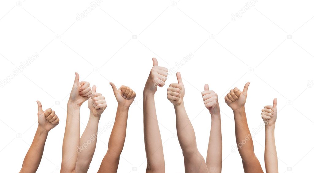 Human hands showing thumbs up — Stock Photo © Syda_Productions #39891111
