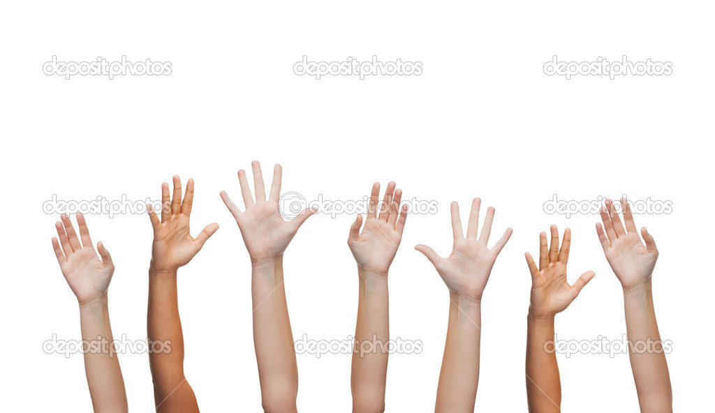 Menselijke handen zwaaiende handen ⬇ Stockfoto, rechtenvrije foto door ...