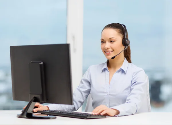 Friendly female helpline operator - Stock Image - Everypixel