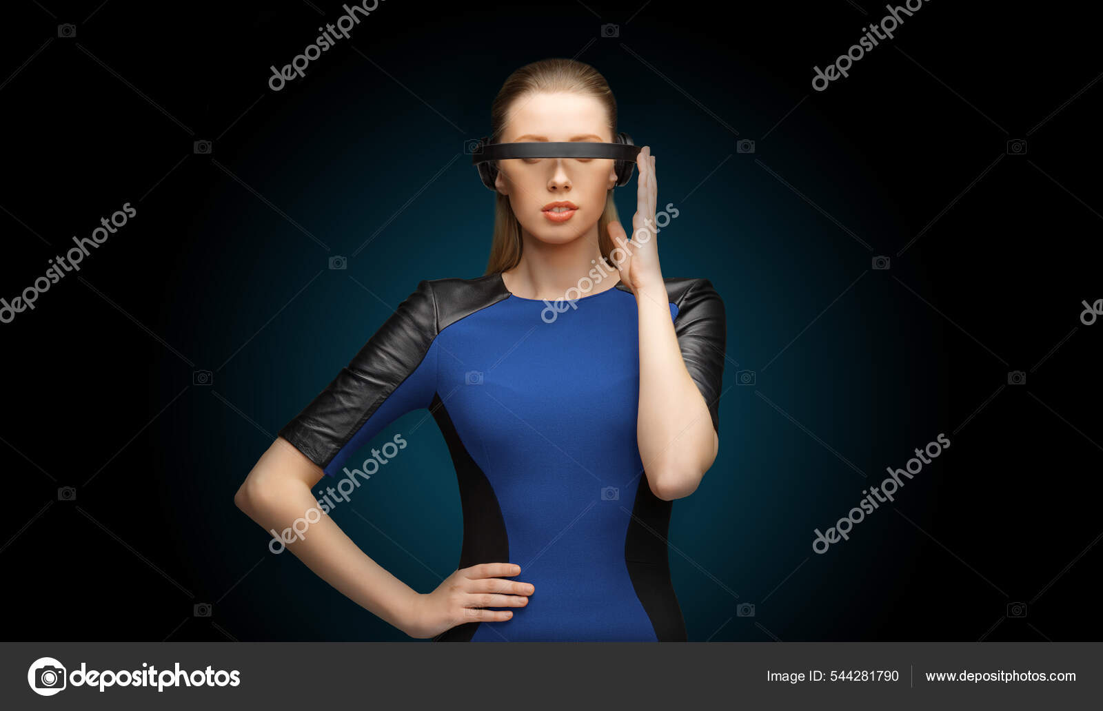 Woman in virtual reality vr glasses Stock Photo by ©Syda_Productions ...