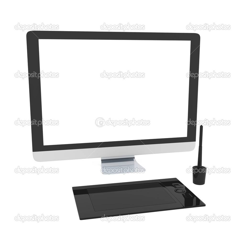 Computer Graphic Designer Workplace — Stock Photo © silavsale #22804720