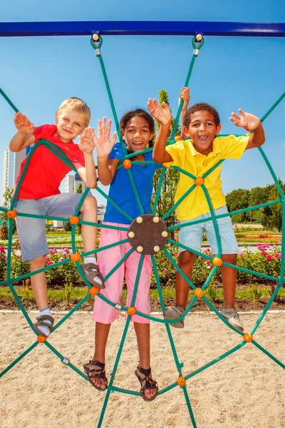 Friends at a city playground - Stock Image - Everypixel