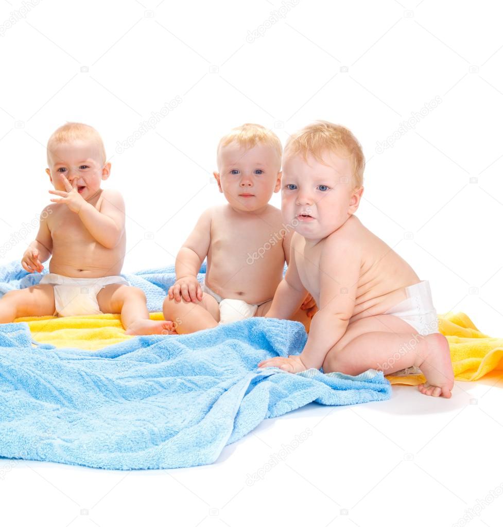 Three baby friends — Stock Photo © anatols #30739069