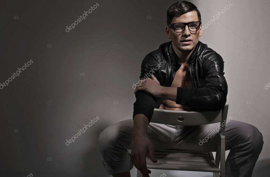 Picture presenting sad handsome man Stock Photo by ©konradbak 27329455