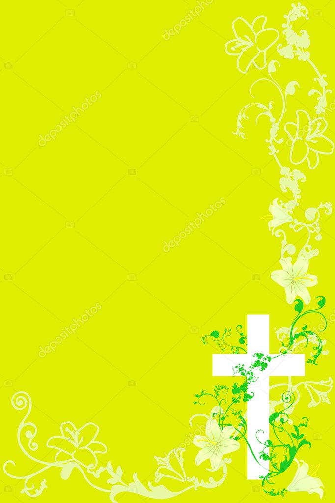 Christian cross and plant 4 — Stock Vector © galadon #33024491