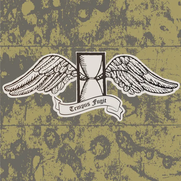 Tempus fugit. Passing time. Tattoo. Symbol. Hourglass Stock Vector ...