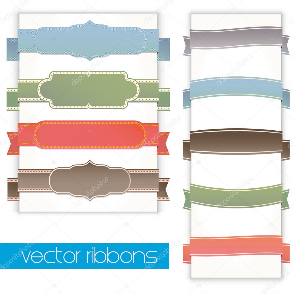 Vector classic vintage ribbons set Stock Vector by ©alvaroc 12098154
