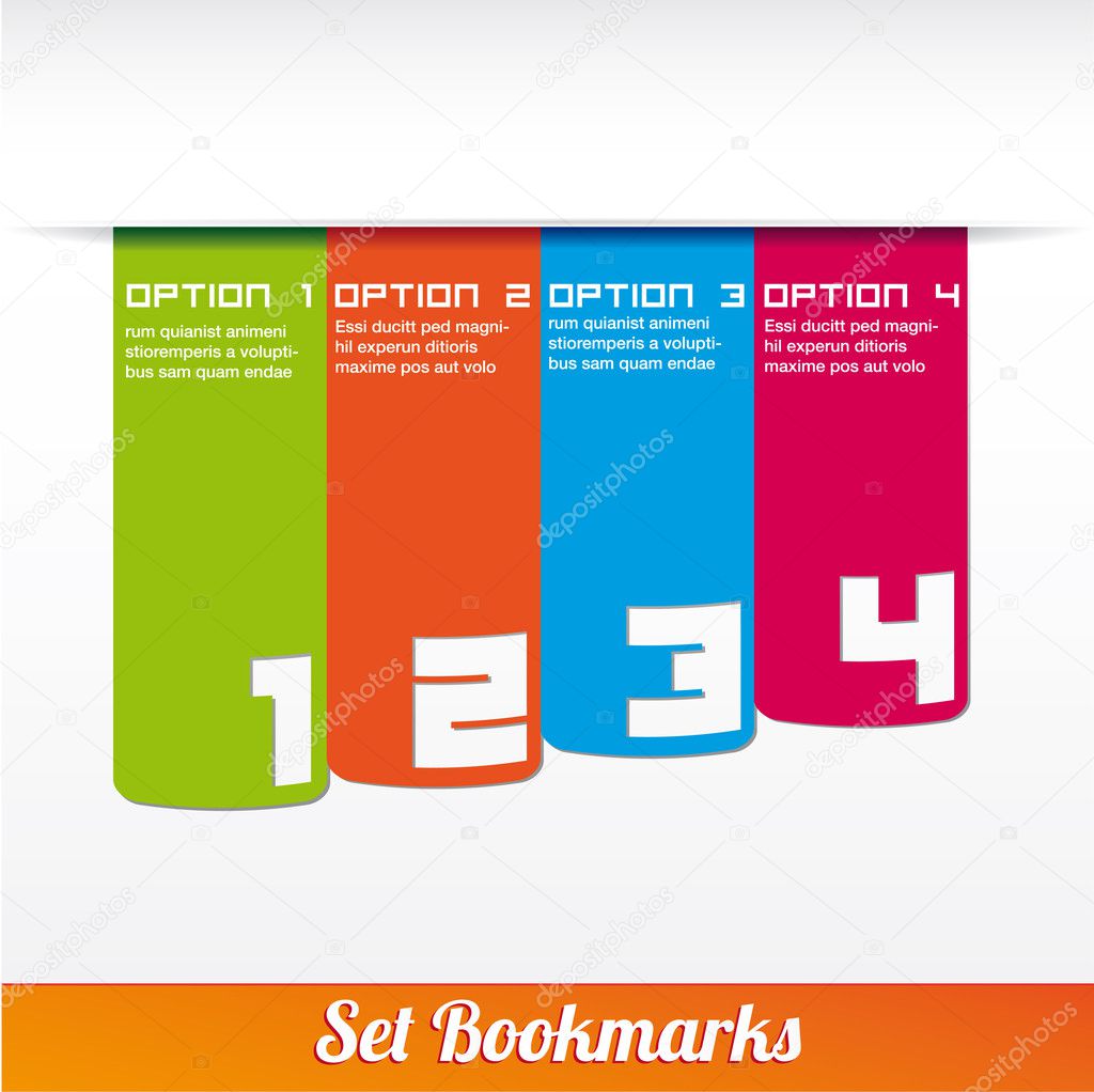 Bookmarks icon set templates vector Stock Vector Image by ©alvaroc ...