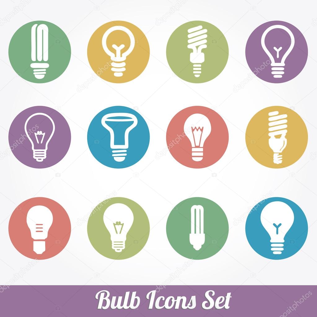 Light bulbs. Bulb icon set — Stock Vector © alvaroc #26406399