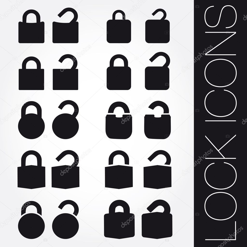 Lock icons set — Stock Vector © alvaroc #27560685