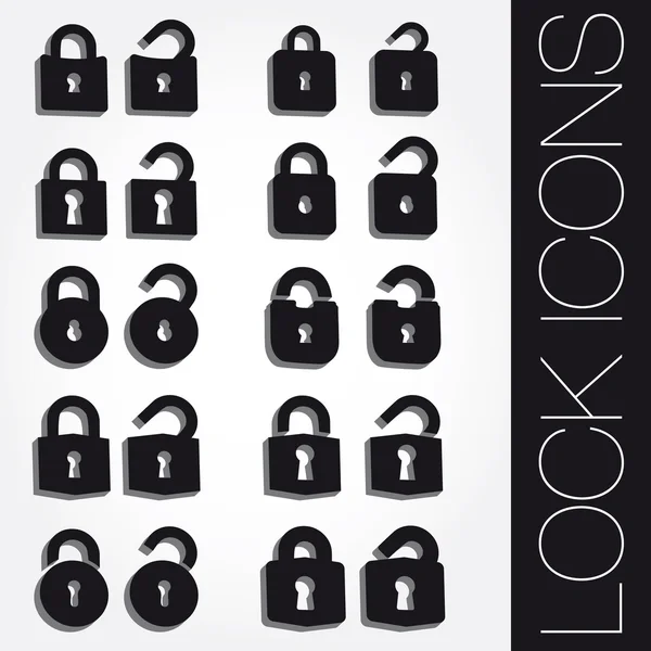 Lock icons set Stock Vector Image by ©alvaroc #27577473