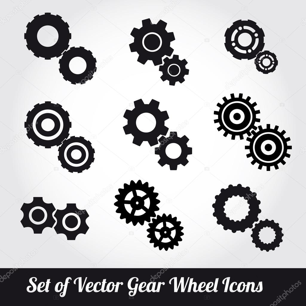 Gear wheels icons vector set Stock Vector Image by ©alvaroc #37539417