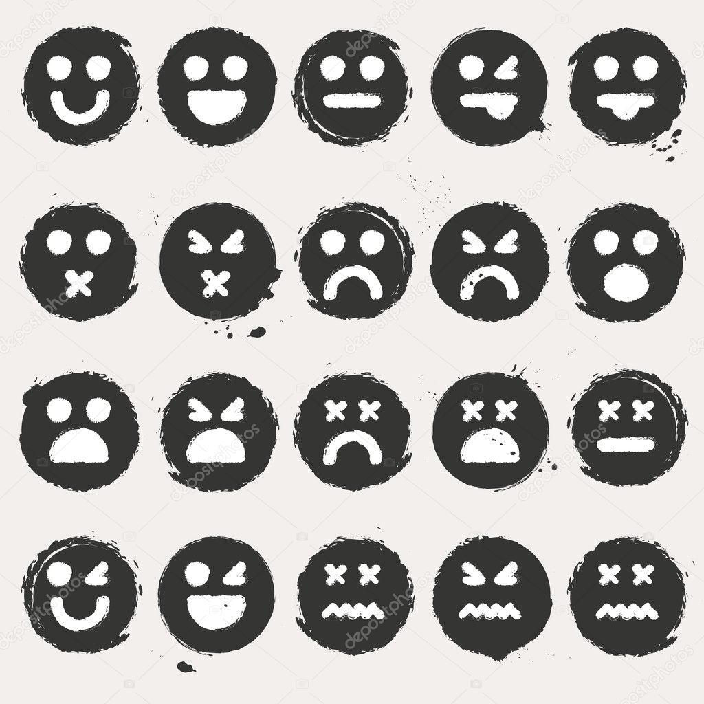 Set of different emoticons vector Stock Vector by ©alvaroc 46666437