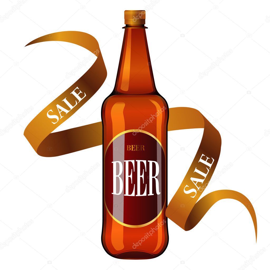 Bottle of beer with ribbon Stock Vector Image by ©AndyCash #41314351