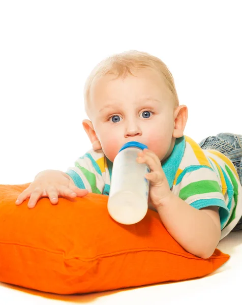 Drinking formula from bottle Stock Photo by ©serrnovik 22247057