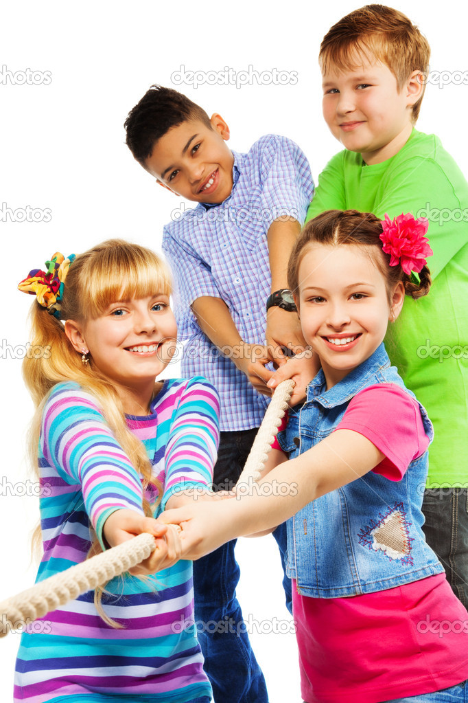 Rope pulling team Stock Photo by ©serrnovik 22246351